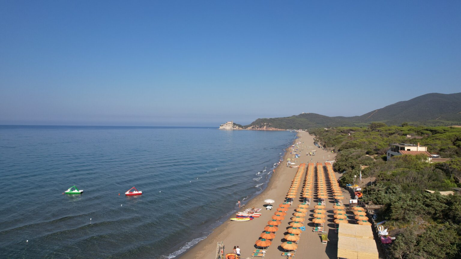 La spiaggia delle Rocchette a Castiglione della Pescaia